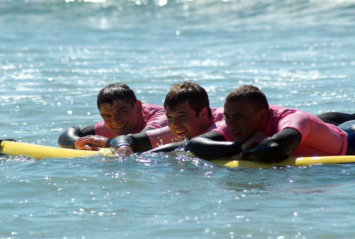 Military group surf lessons - Fistral Beach Surf School